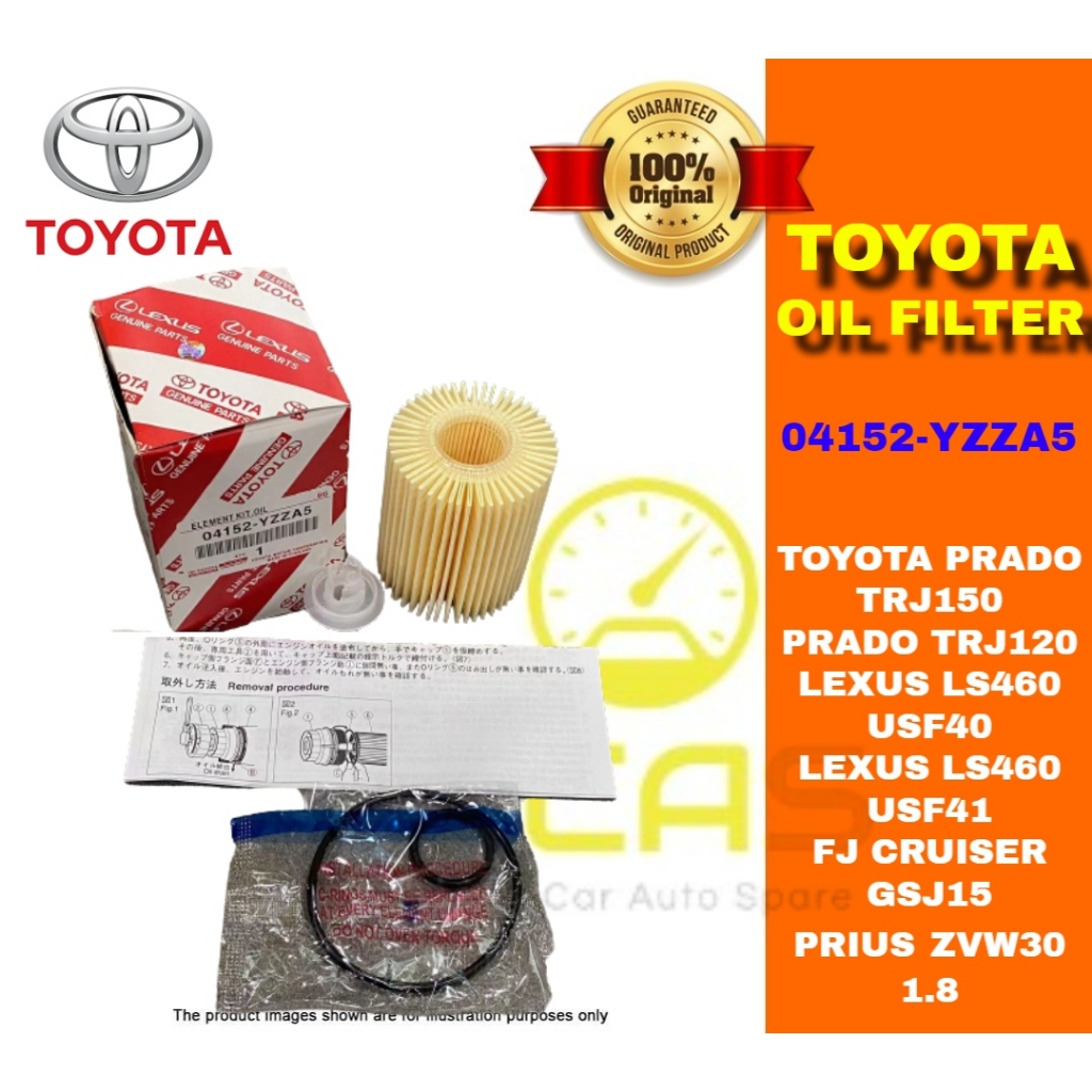 ( 100% ORIGINAL )TOYOTA MARK X / FJ CRUISER LEXUS IS250 350 GRS190 PRADO OIL FILTER 04152-YZZA5 ...