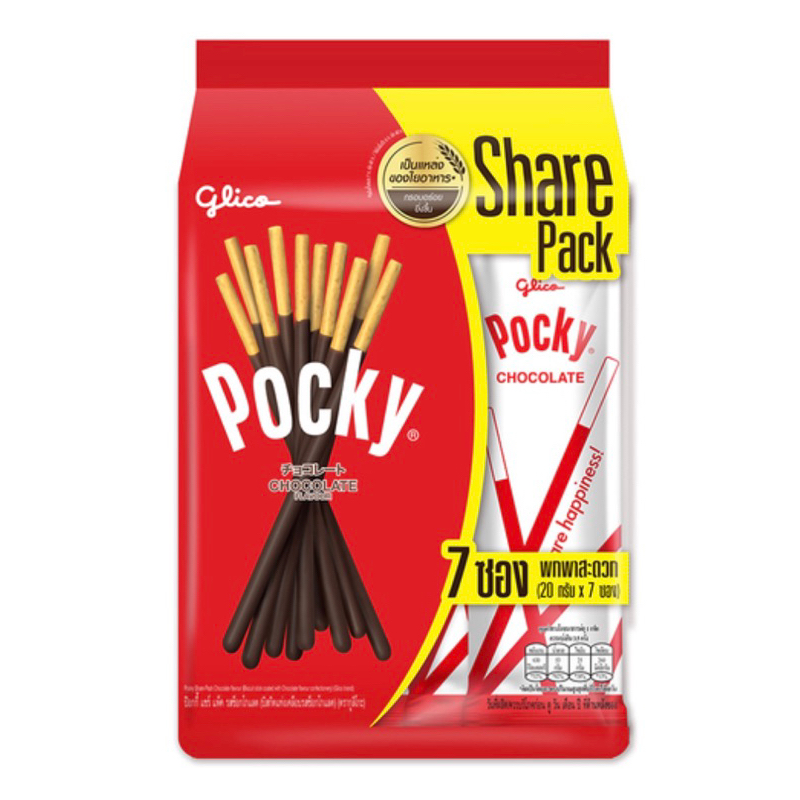 Glico Pocky Family Pack Share 20g x 7 packs Chocolate/ Strawberry 🍓 ...