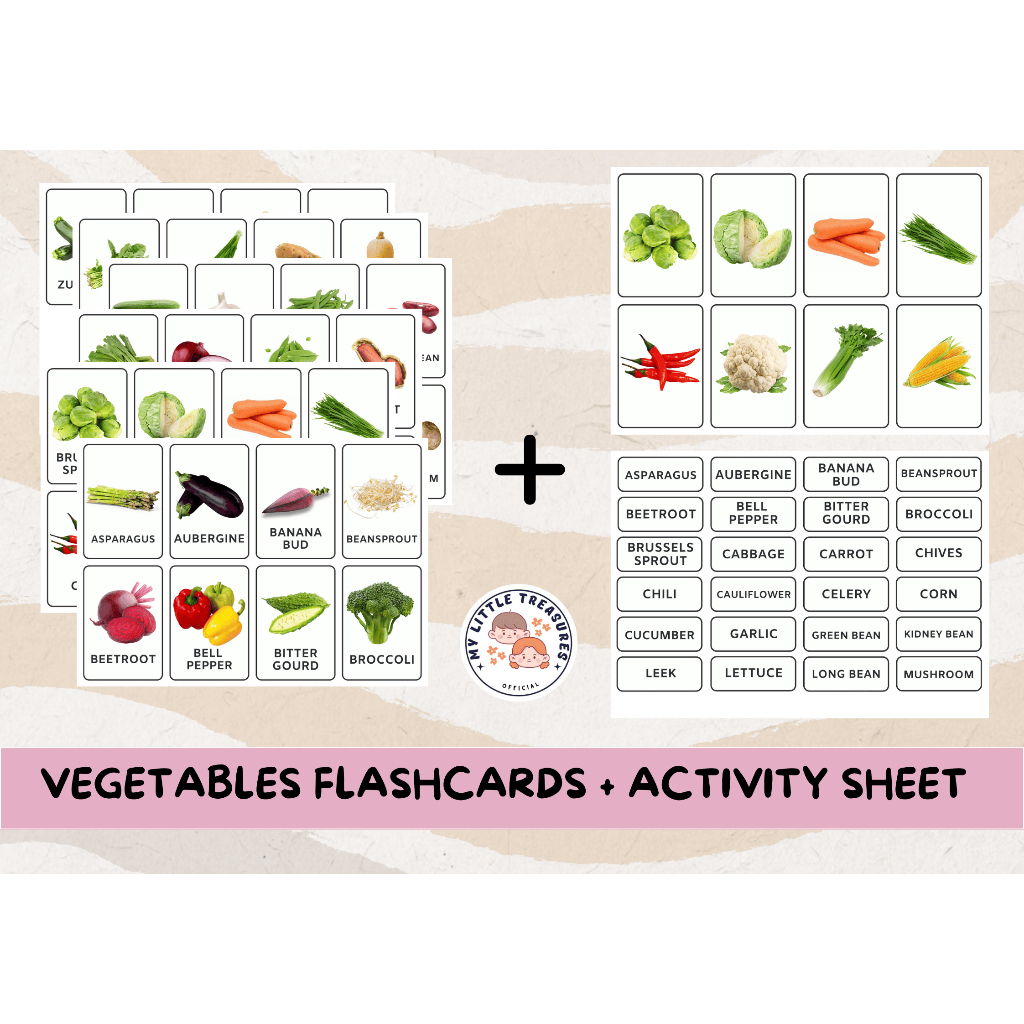 PRINTABLE- Vegetables (Real Pictures), Flashcards, Activity Cards ...