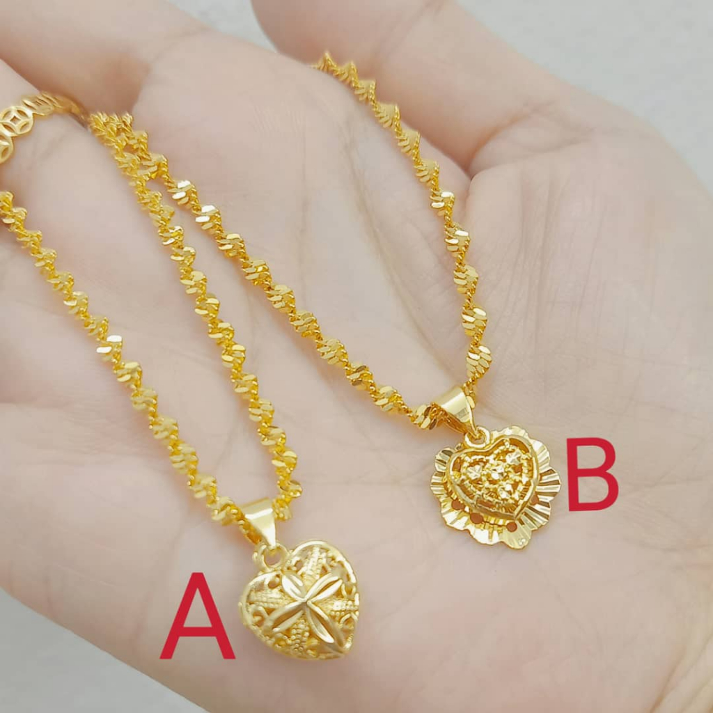Rantai Leher+loket Emas Bangkok necklace +Pendant GOLD PLATED | Shopee ...