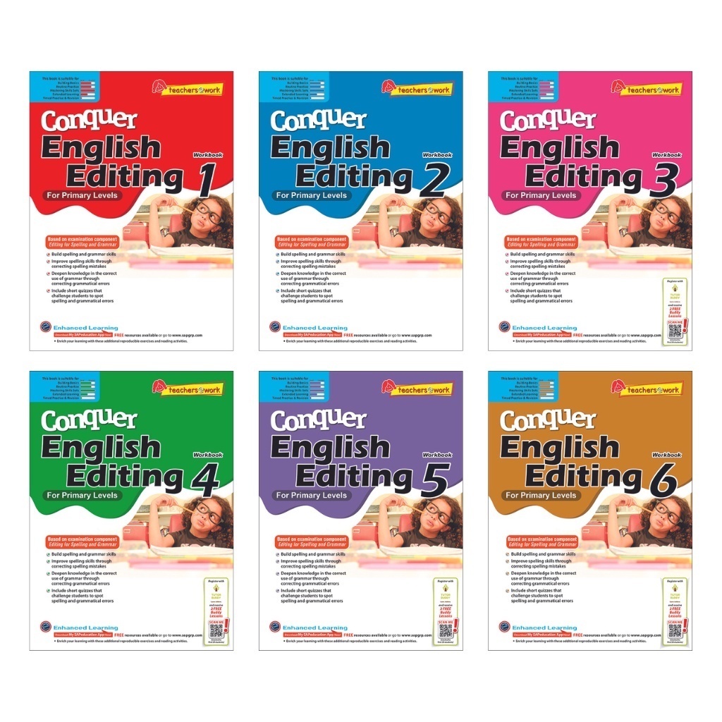 Conquer English Editing For Primary Levels Workbook 1 - 6 | Skill-based ...