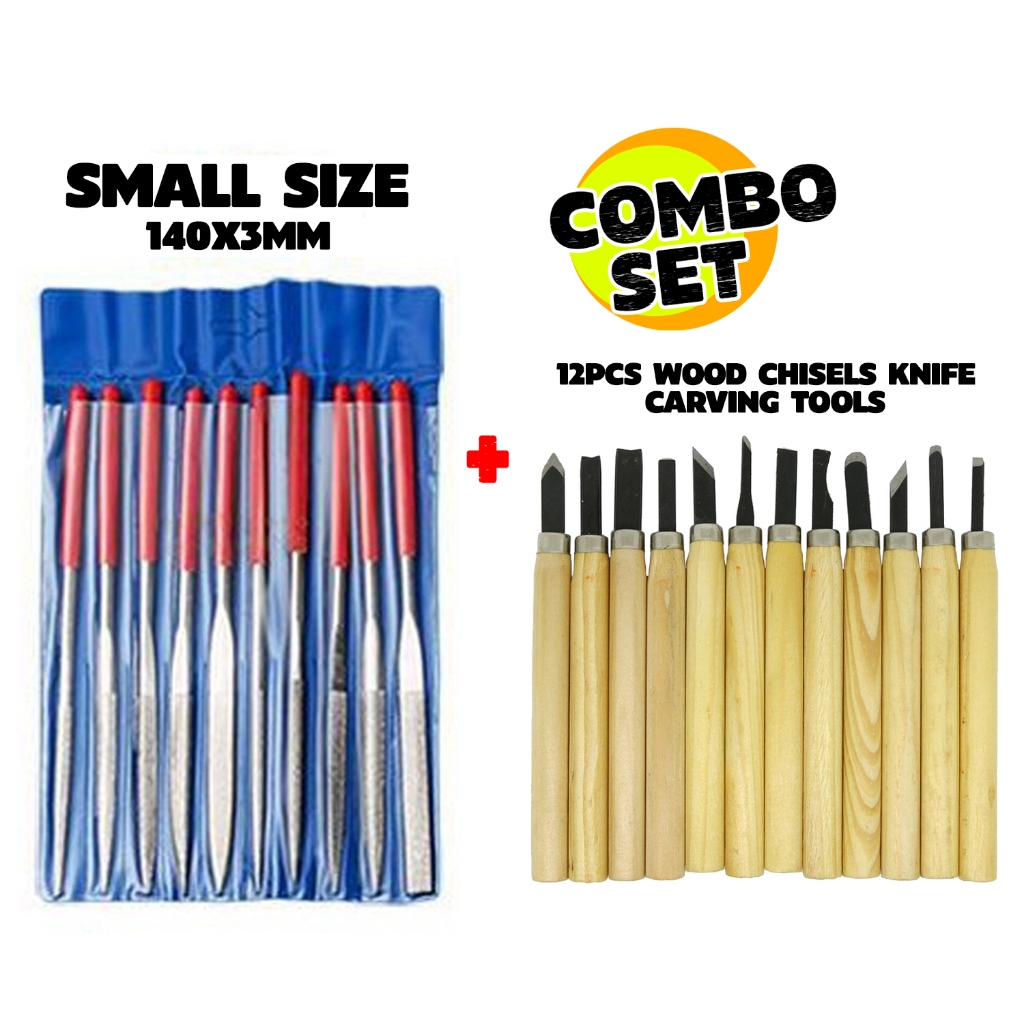 10PCS Mini Metal Rasp Diamond Needle Files Set Wood Carving Tools for ...