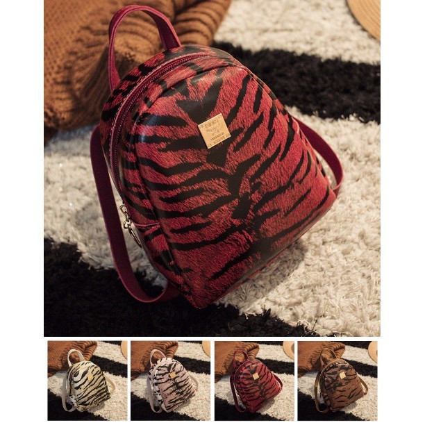 (BAGS.HUNTER)BP0001 Korean Women Sling Bag Backpack Bag tiger skin ...