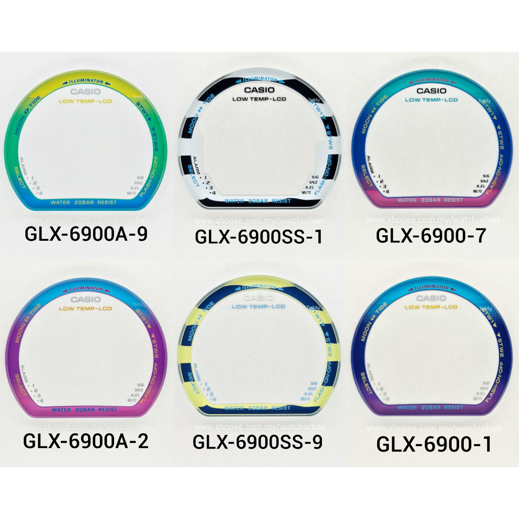 CASIO G-SHOCK GLASS GLX6900 100% ORIGINAL GLX-6900SS-1 GLX-6900SS-9 GLX ...