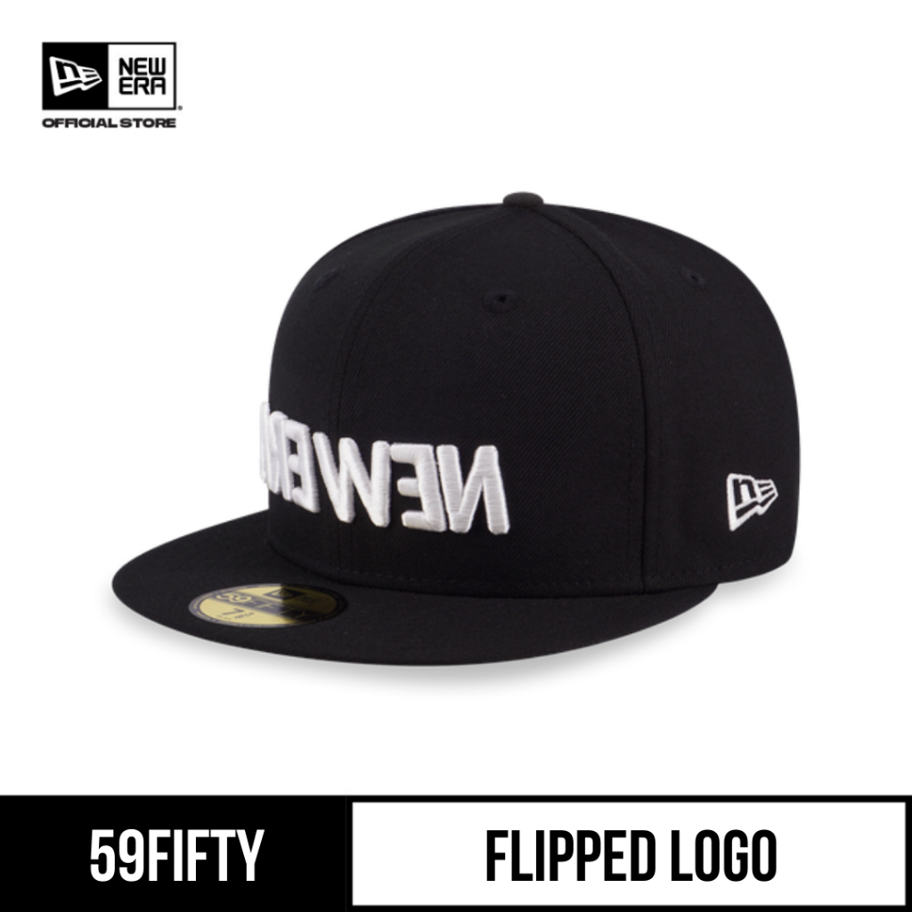 New Era 59FIFTY Flipped Logo Black Fitted Cap | Shopee Malaysia