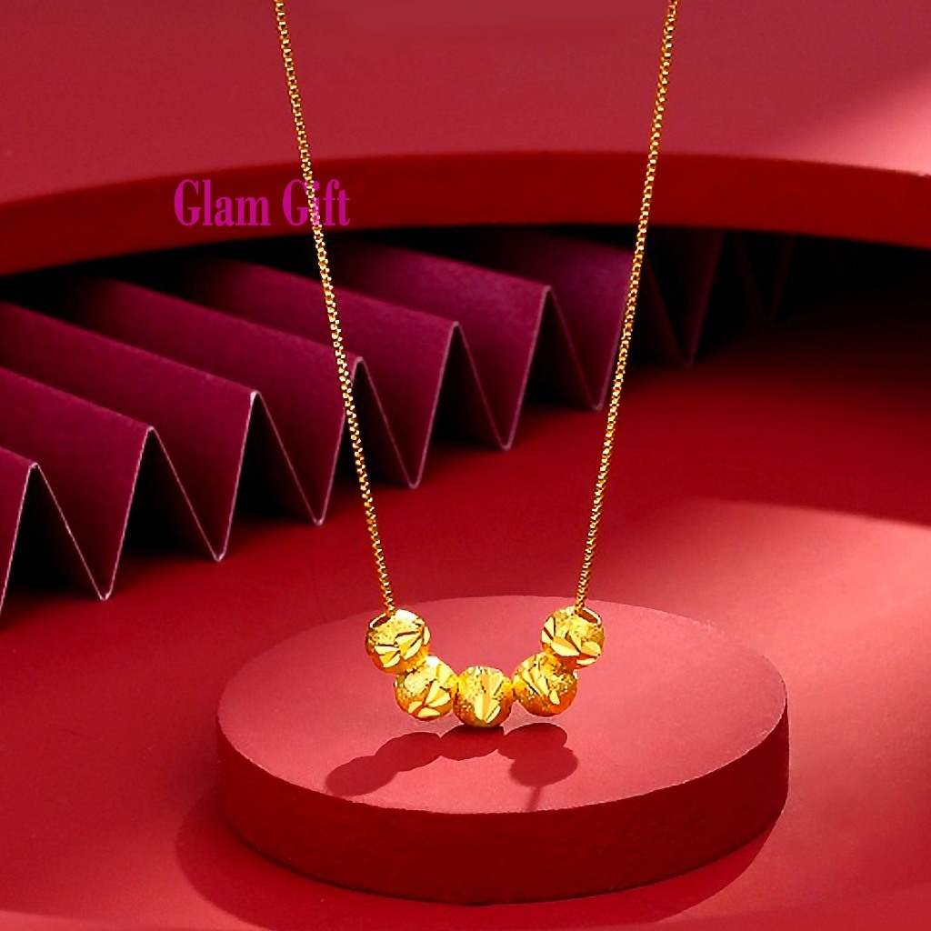 Glam Gift Golden Necklace - GN1001 Rantai Emas Korea / Rantai Leher ...