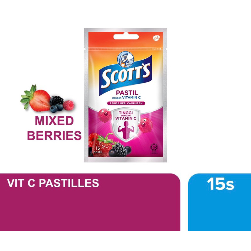 Scott’s Vitamin C Pastilles Children Supplement Zipper Pack - 3 ...