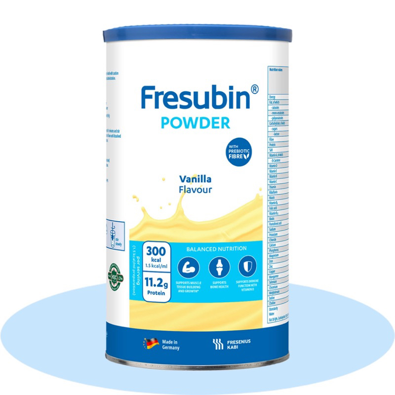 Fresubin Powder Vanilla 500g with Prebiotic Fibre Complete Balanced ...