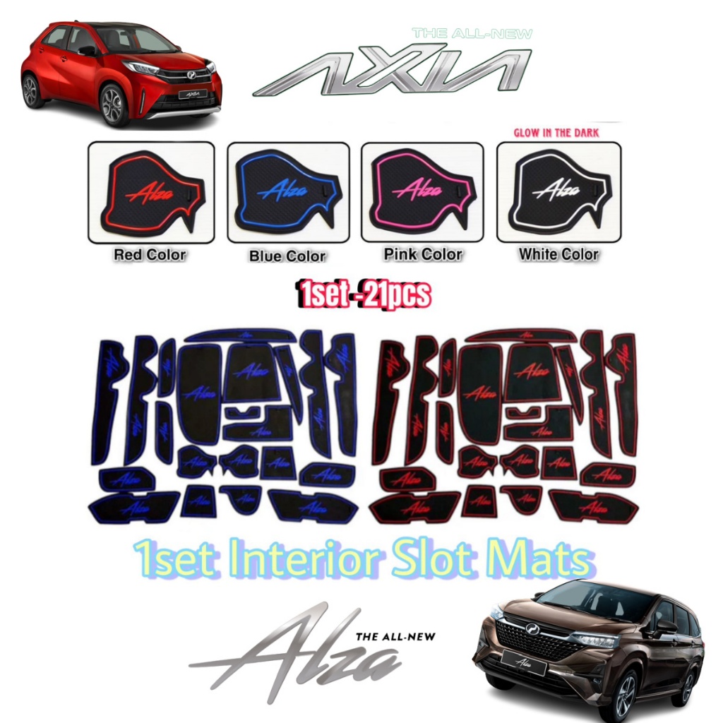Perodua Axia 2023 Alza Baru 2022 X & H / AV Spec Car interior slot mat ...
