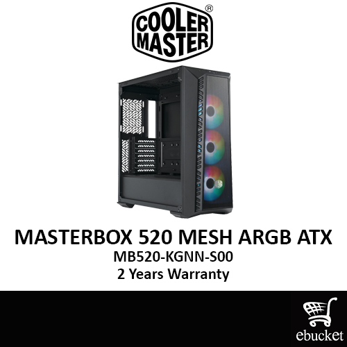COOLER MASTER MASTERBOX 520 MESH ARGB ATX TEMPERED GLASS MID-TOWER CASING (MB520-KGNN-S00 ...
