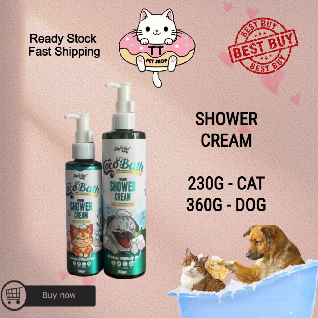 Furcoco Coco Bath Shower Cream dog shampoo and cat shampoo (230ML/360ML ...