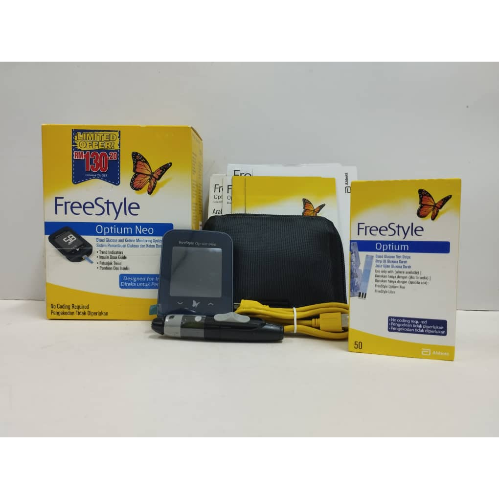 Freestyle Optium Neo Meter Set FREE 50 Test Strips Exp: 31/03/2024 ...