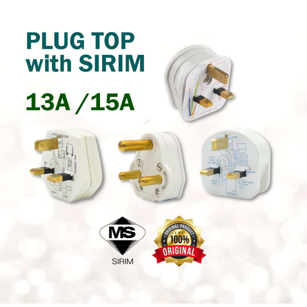 13A Fused Plug Top With Neon AC 250V Sirim Approved Kepala Plug ...