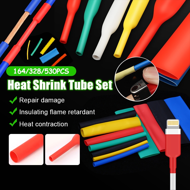 Heat Shrink Insulation Tubing Tube Wrap Sleeve Wire Cable Set Box Shrinkable Wire Cable Sleeve ...