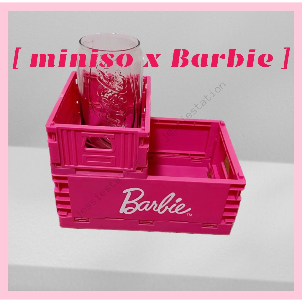 Ready Stock / MINISO x Barbie Portable Foldable Storage Case 2000ml ...