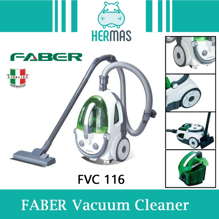 FABER FVC116 1600W Hepa Filter Bagless Cyclone Technology Vacuum ...