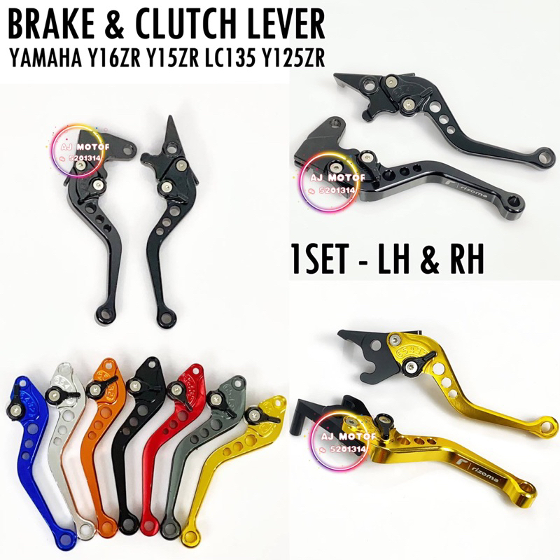 YAMAHA Y15ZR Y16ZR Y125ZR LC135 5S BRAKE CLUTCH LEVER ALLOY SET Y16 Y15 LC 125 125Z HAND SCREW ...