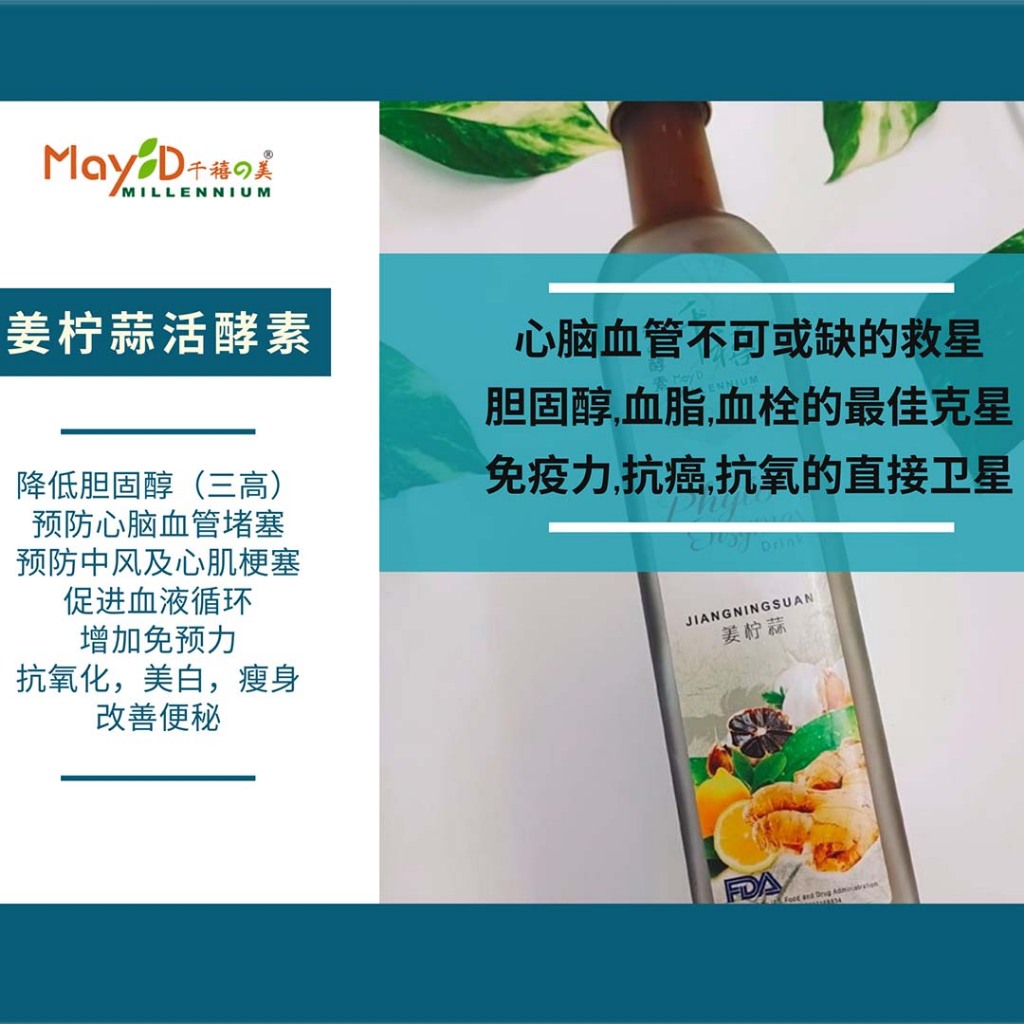 【MAY D MILLENNIUM】 JIANG NING SUAN PHYTO ENZYMES DRINK 千禧姜柠蒜活酵素 | Shopee Malaysia