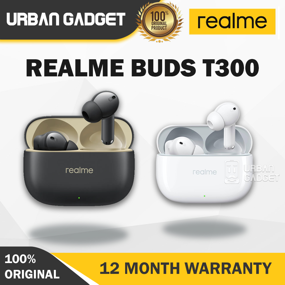 REALME T300 BLUETOOTH WIRELESS EARBUDS BUDS Bass Driver 30dB Active ...