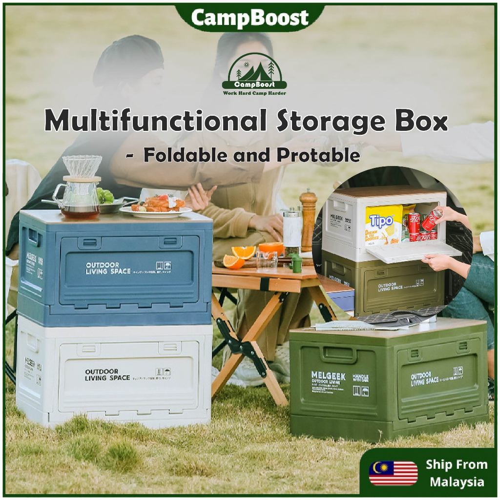 CampBoost Multipurpose Foldable Storage Box Camping Box Storage Outdoor ...