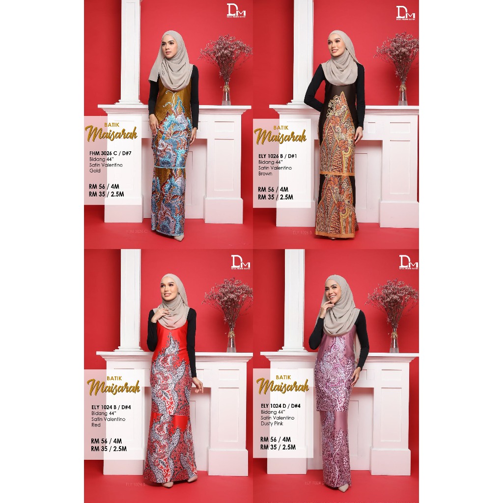 BATIK MAISARAH ( SATIN VALENTINO ) | Shopee Malaysia