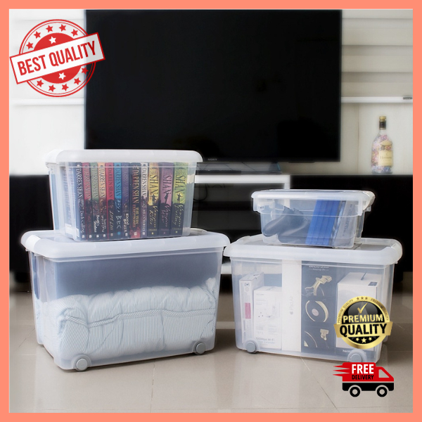 🔥READY STOCK🔥FELTON Iconic Storage Box with Wheels (56L) | Shopee Malaysia