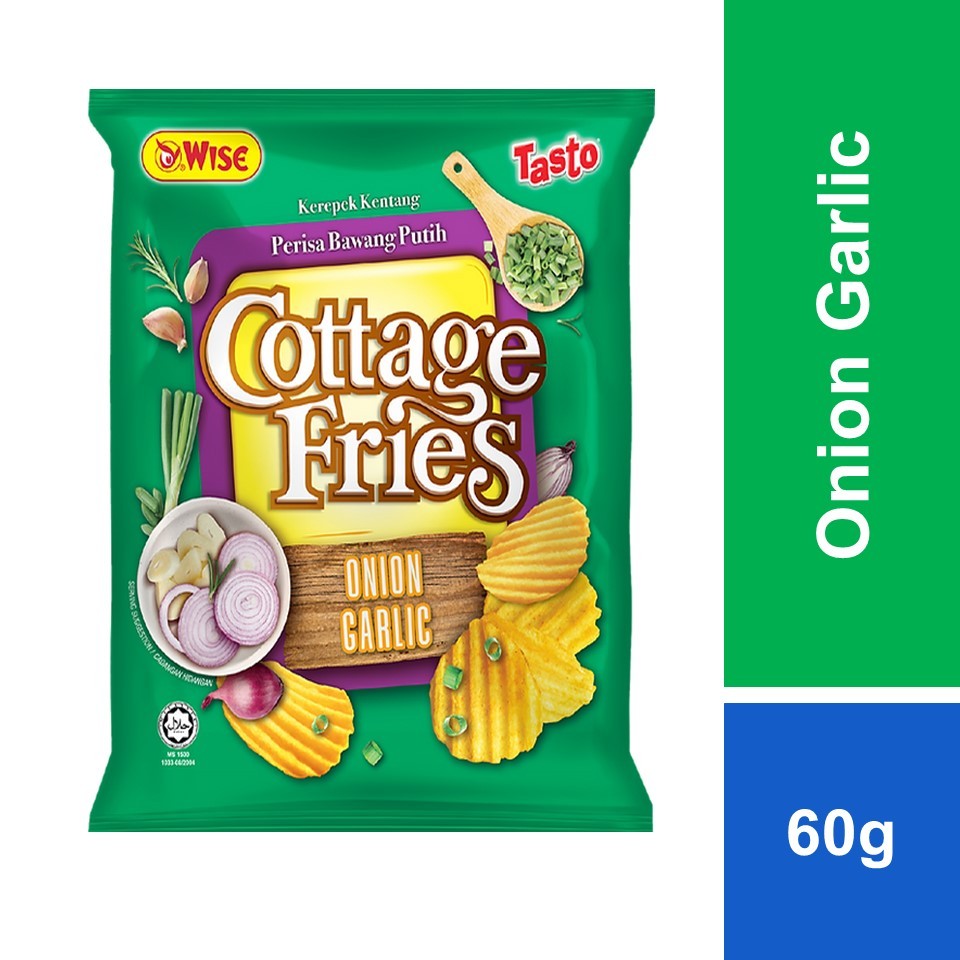 Wise C. Fries Onion Garlic Potato Chips 60g | Shopee Malaysia