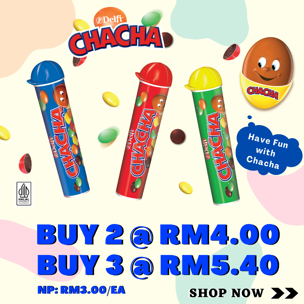 Delfi Cha Cha Minis Tube Cap Chocolate (30g) | Shopee Malaysia