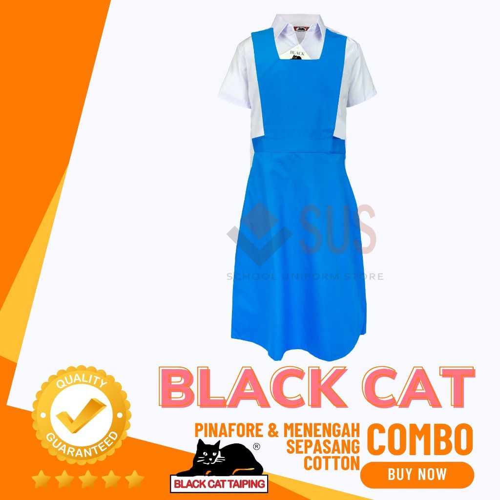Combo Deal Sepasang ~ Pinafore Menengah Gaun Side Zip 中学蓝裙 旁边拉链 Black ...