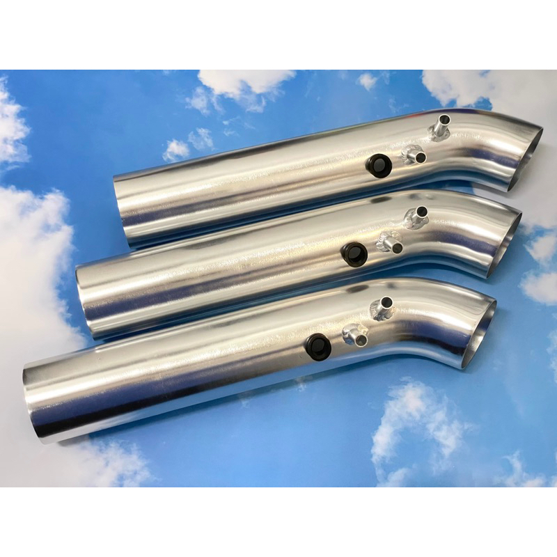 (Combo Set)Aluminium Silver/Matte Black Long Ram Pipe 76mm 3'' PROTON ...