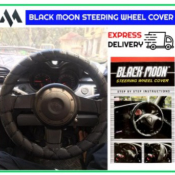 🔥 READY STOCK 🔥 BLACK MOON STEERING WHEEL COVER | Shopee Malaysia