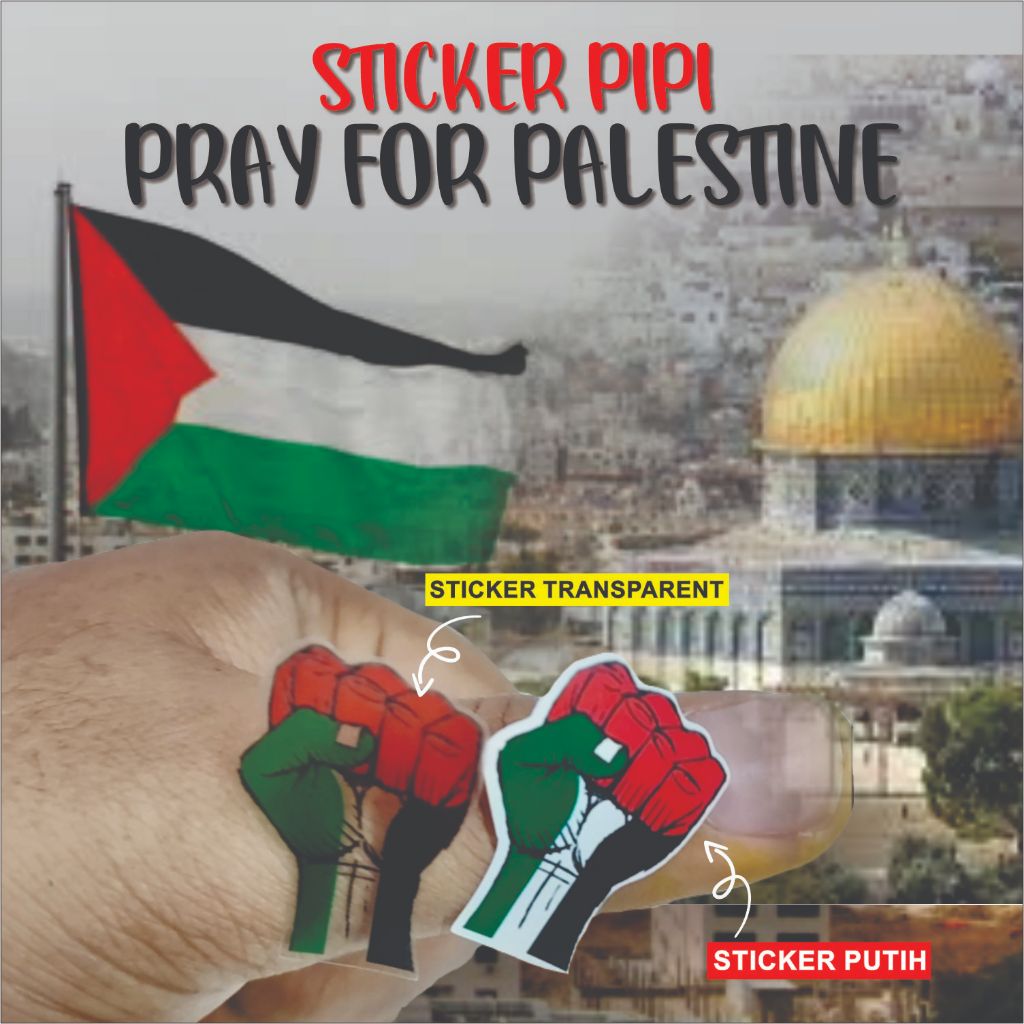 Sticker Pipi Palestine, Face Sticker Tattoo Love Flag Pelekat Muka ...
