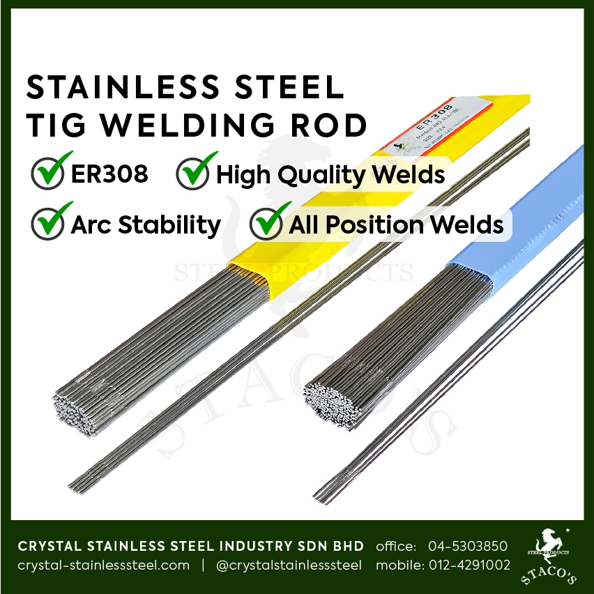 STACOS Stainless Steel 304 1.6MM 2.4MM ER308 TIG Welding Filler Rod ...