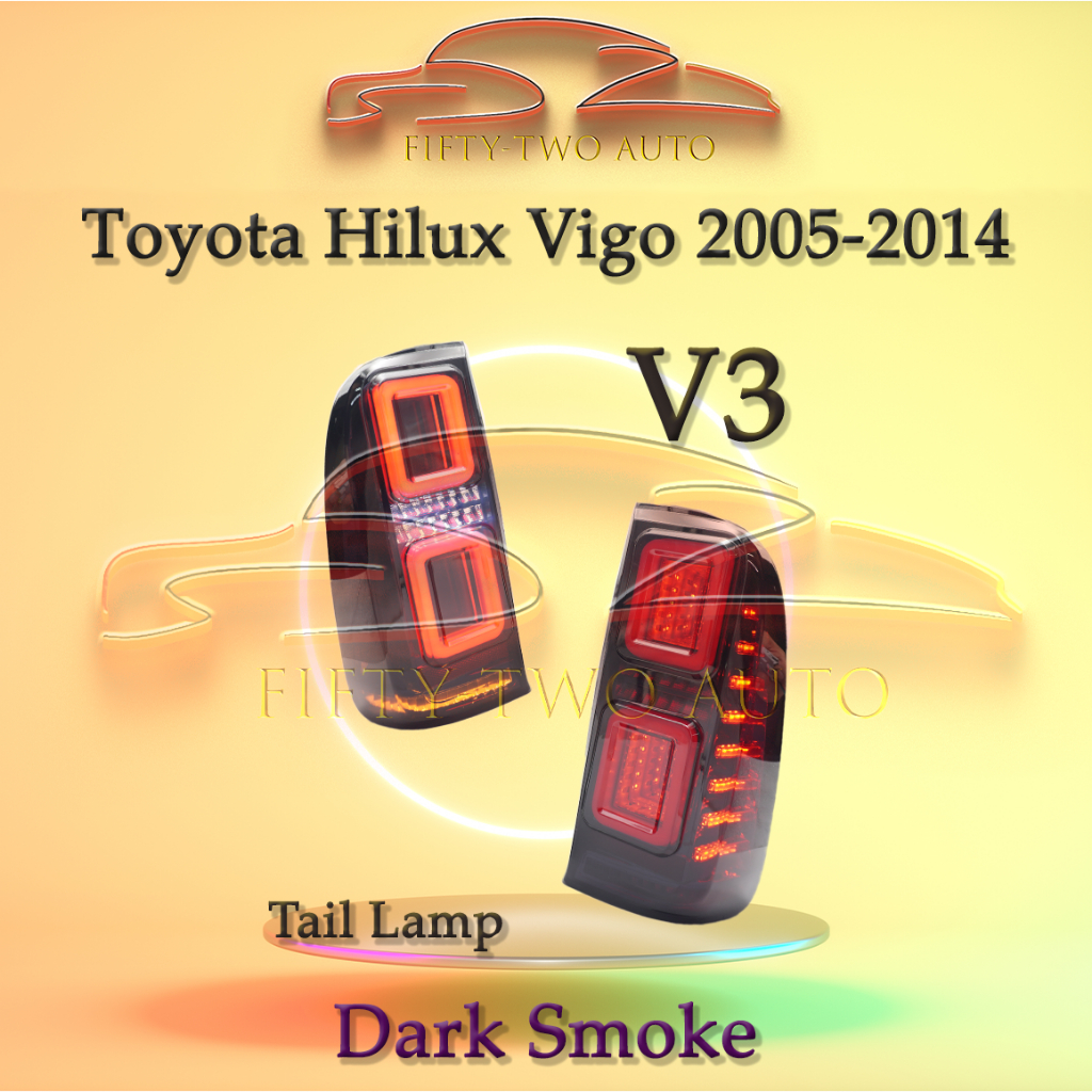 Toyota Hilux Vigo 2005-2015 Tail Lamp V3 (3D design)/ lampu belakang ...
