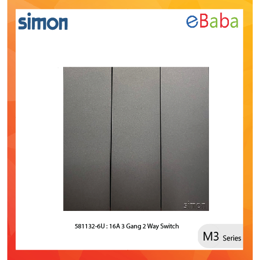 SIMON[European Brand] M3 Series Black Switch / Switches & Socket Outlet 1 gang 2 gang 3 gang 4 ...