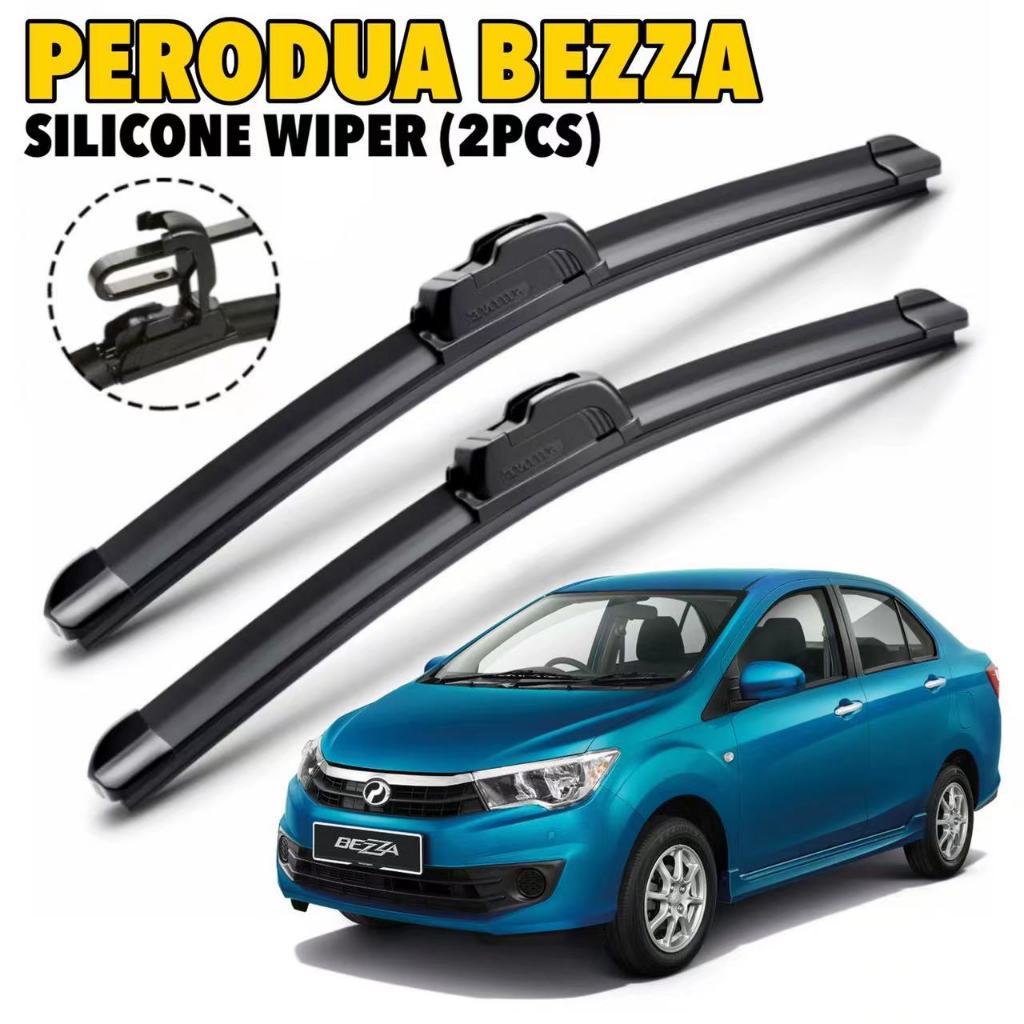 【2Pcs】Perodua Bezza Front Windscreen Wiper Bezza Silicone Soft Wiper ...