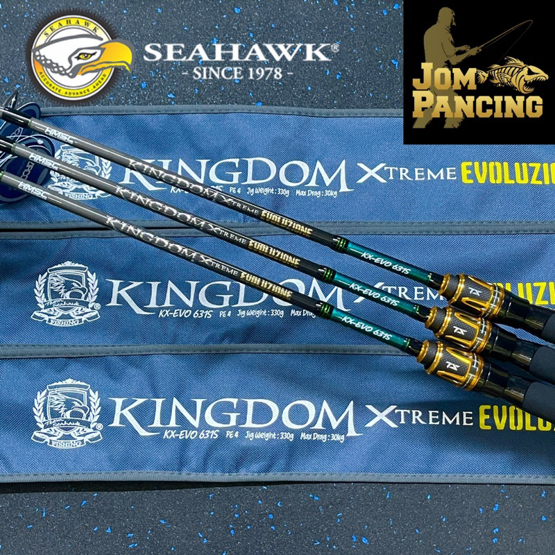 【Jom Pancing】SEAHAWK KINGDOM XTREME EVOLUZION SOLID CARBON JIGGING ...