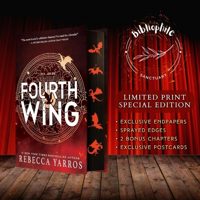 [HARDCOVER] Fourth Wing by Rebecca Yarros — Custom Sprayed Edges ...