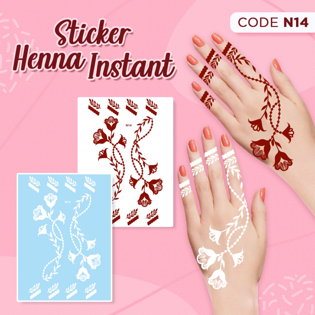 (Free Diamond & Remover) Henna Instant White/&Maroon/ Lace Tattoo ...