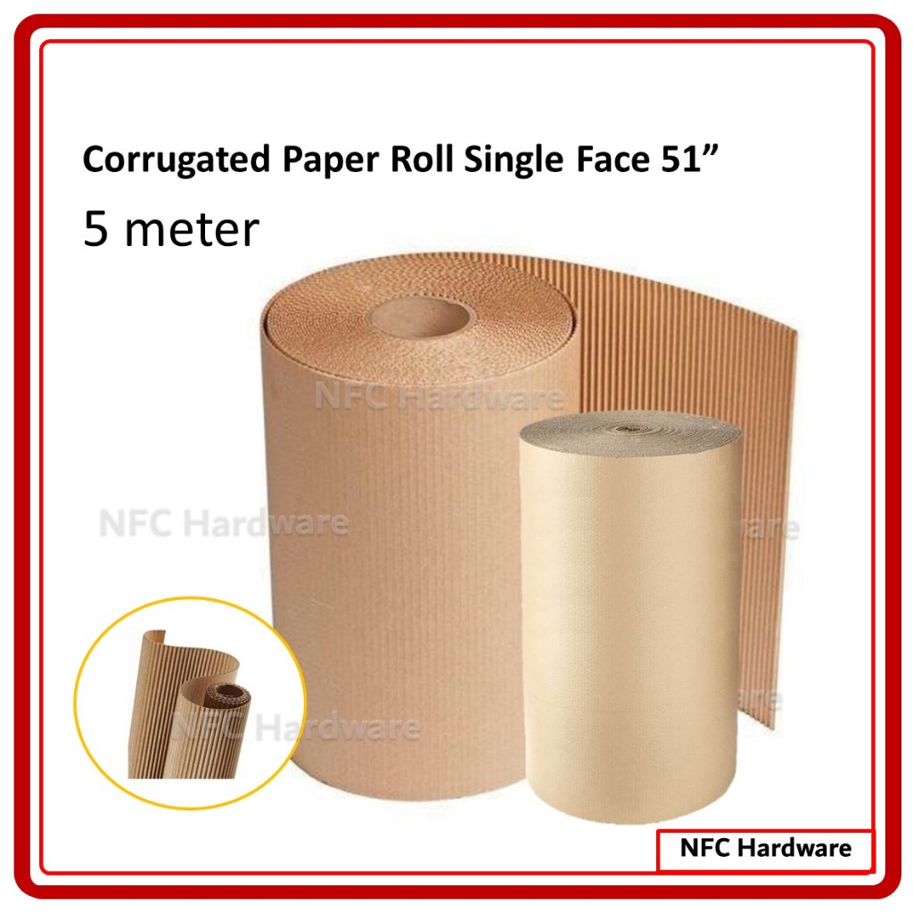 Corrugated Paper Roll Single Face 51" x 5 Meter | Shopee Malaysia