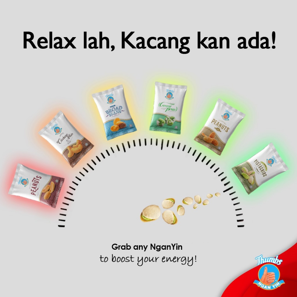 [BUNDLE OFFER] Ngan Yin Thumbs Natural Salted Peanut / Coated Peanut / Broad Bean / Green Peas ...