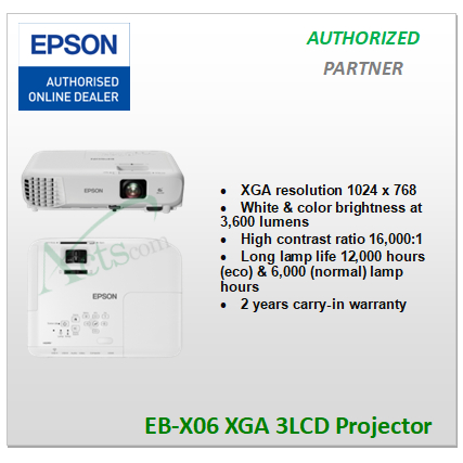 Epson EB-X06 XGA 3LCD Projector - Enhance the Classroom Experience with ...