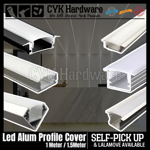 (1M/1.5M) LED Channel Strip Light Aluminium Casing Profile Track ...