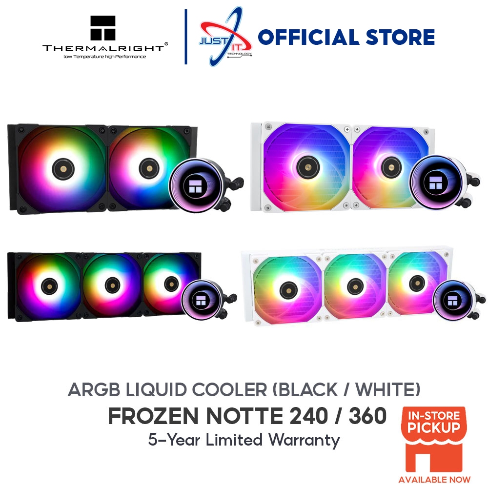 Thermalright Frozen Notte 240/360 ARGB Liquid Cooler - Black/White ...
