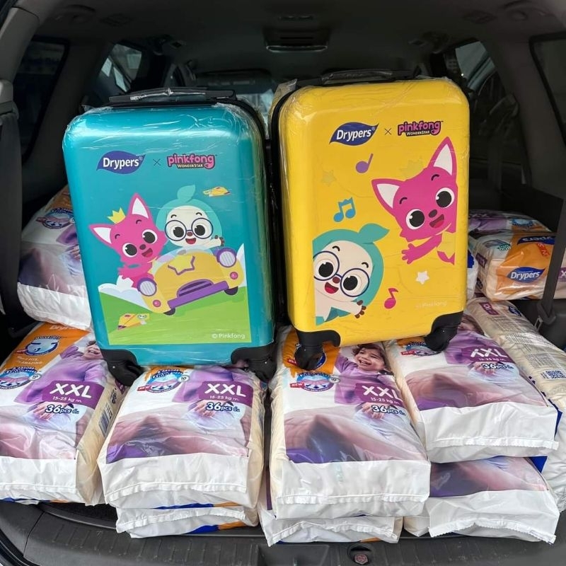 Drypers PinkFong / BabyShark 18" Luggage Bag | Shopee Malaysia