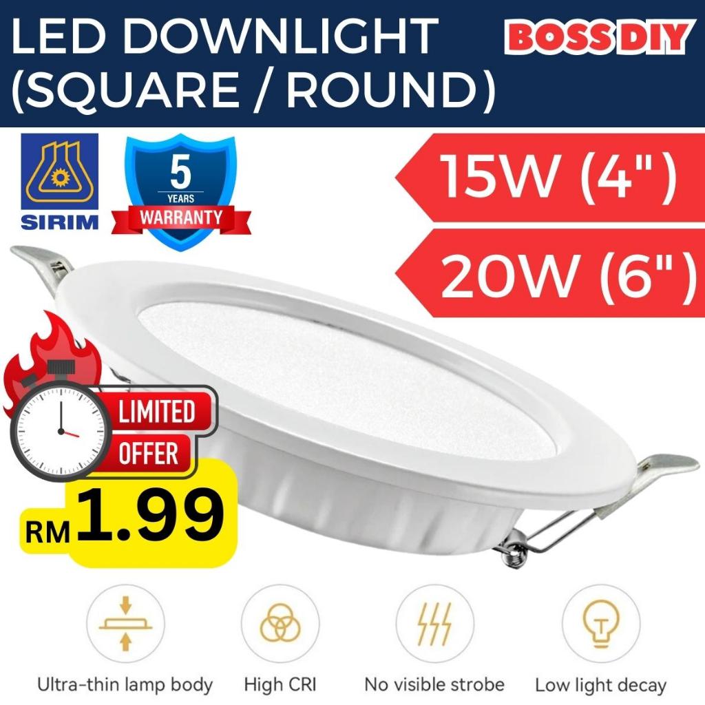 UPGRADED [SIRIM] 15W / 20W LED Downlight Lampu Down Light Siling Ceiling Light LED 天花板灯 Lampu ...