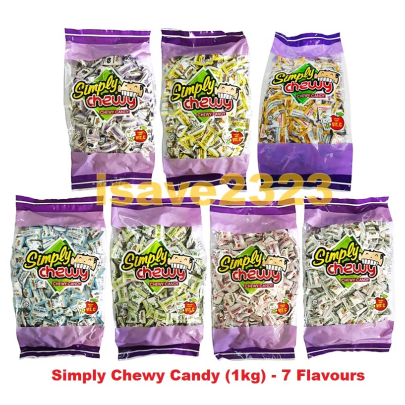 [HALAL] Simply Chewy Candy (1kg/Pack) - 7 Flavours | Shopee Malaysia