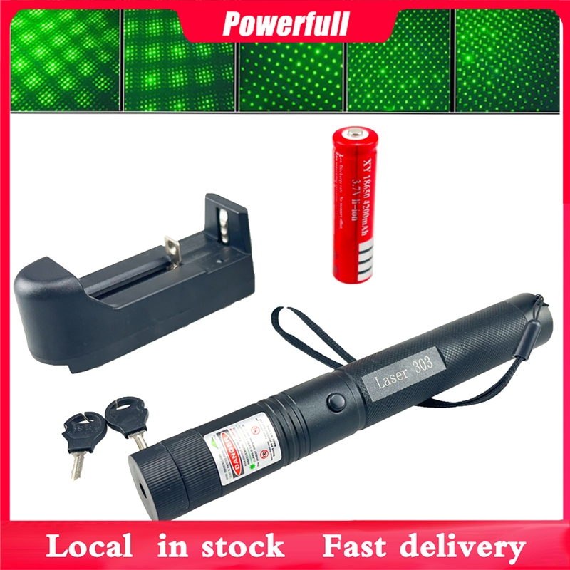 532nm 5mw 303 Green Laser Pointer Laser Pen Rechargeable Visible Beam Light Compact Size ...
