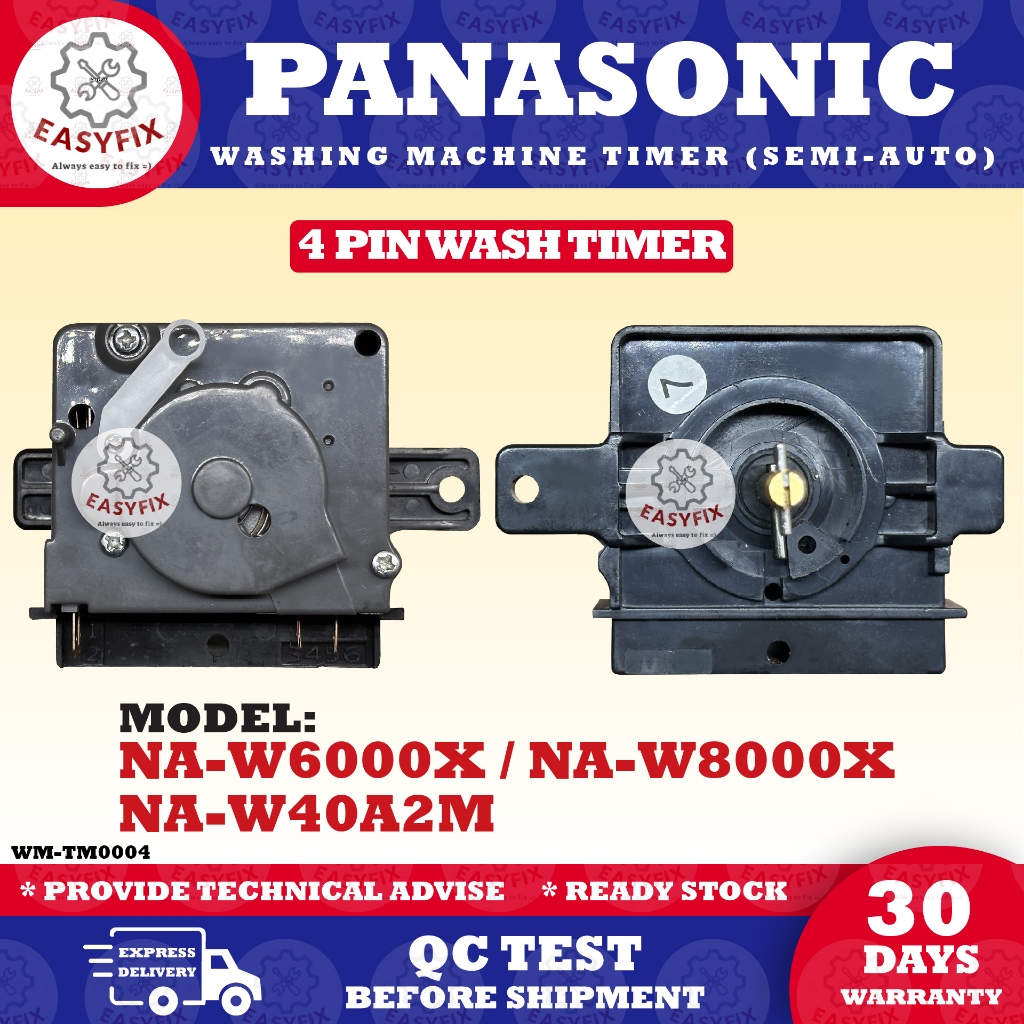 (4 PINS) NA-W6000X / NA-W8000X / NA-W40A2M PANASONIC WASHING MACHINE ...