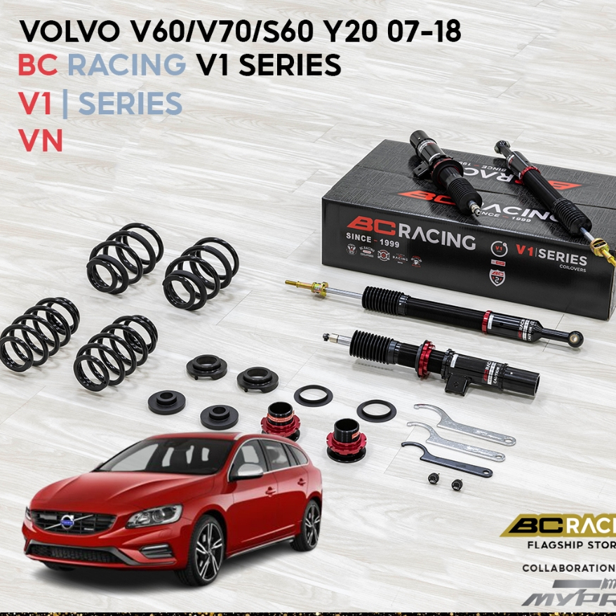 BC Racing V1 Series High Low Soft Hard Adjustable Absorber VOLVO V60 ...